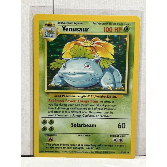Pokemon | Toys | Rare Basic Venusaur Foil Holo Holographic 512 Psa ...